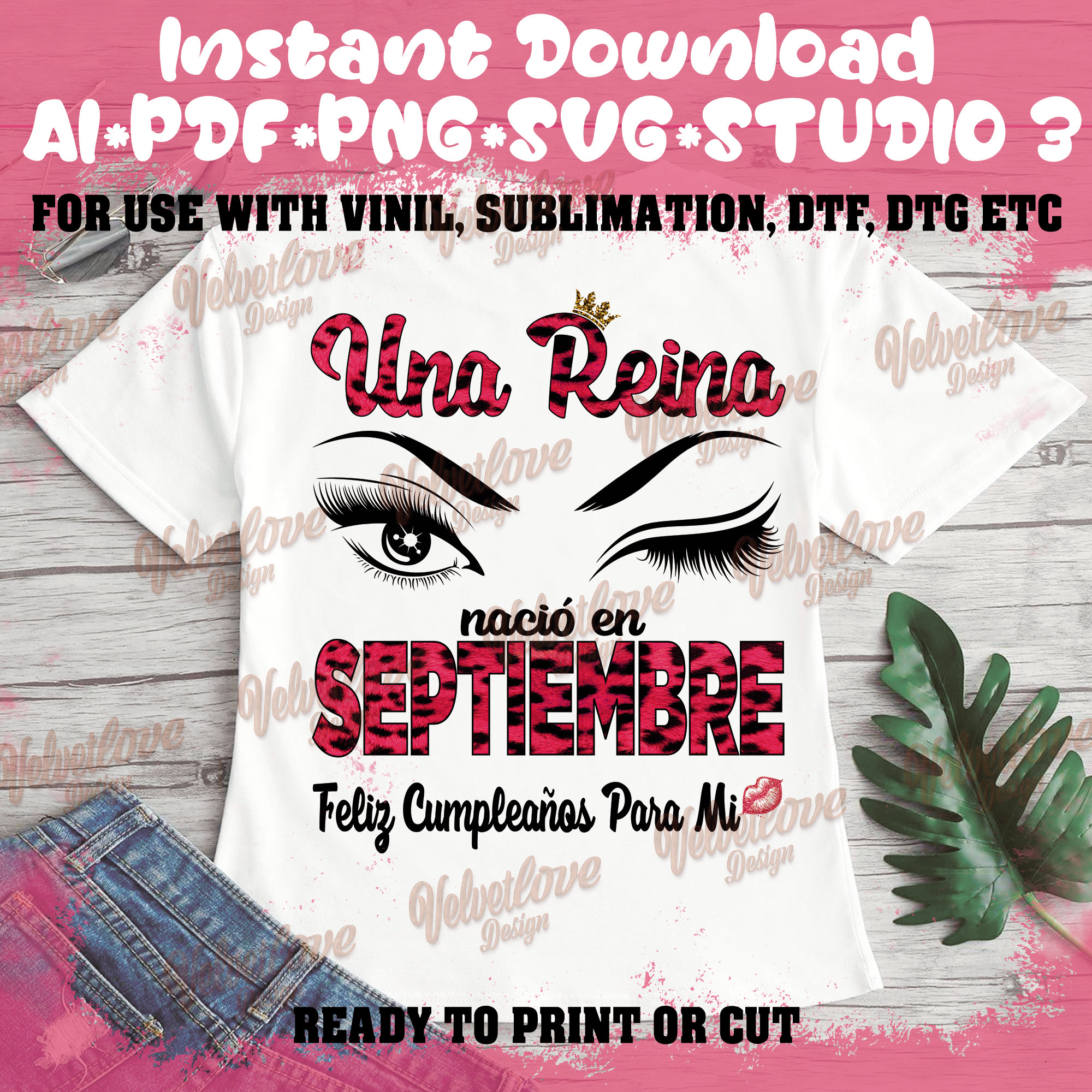 A Queen Was Born in September Svg,pdf,png,ai,svg, Ready to Print or Cut ...