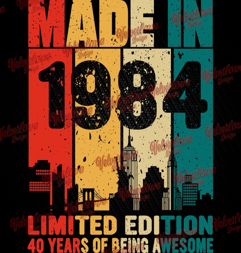 Made in 1984 Skyline Limited Edition Update 2024 Svg, AI, PDF, PNG ...