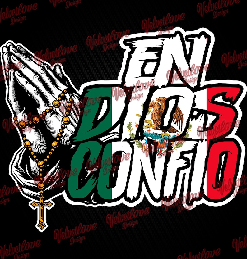 En Dios Confío Sticker for Dtg,dtf or Sublimation. PDF,SVG / PNG - Etsy
