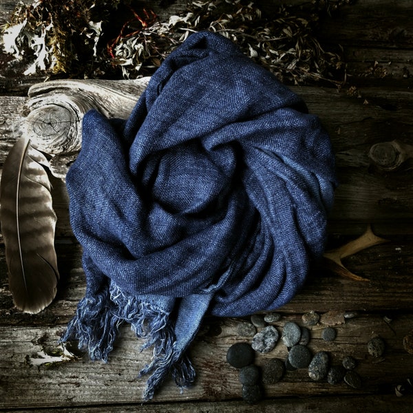 Indigo Scarf - Etsy