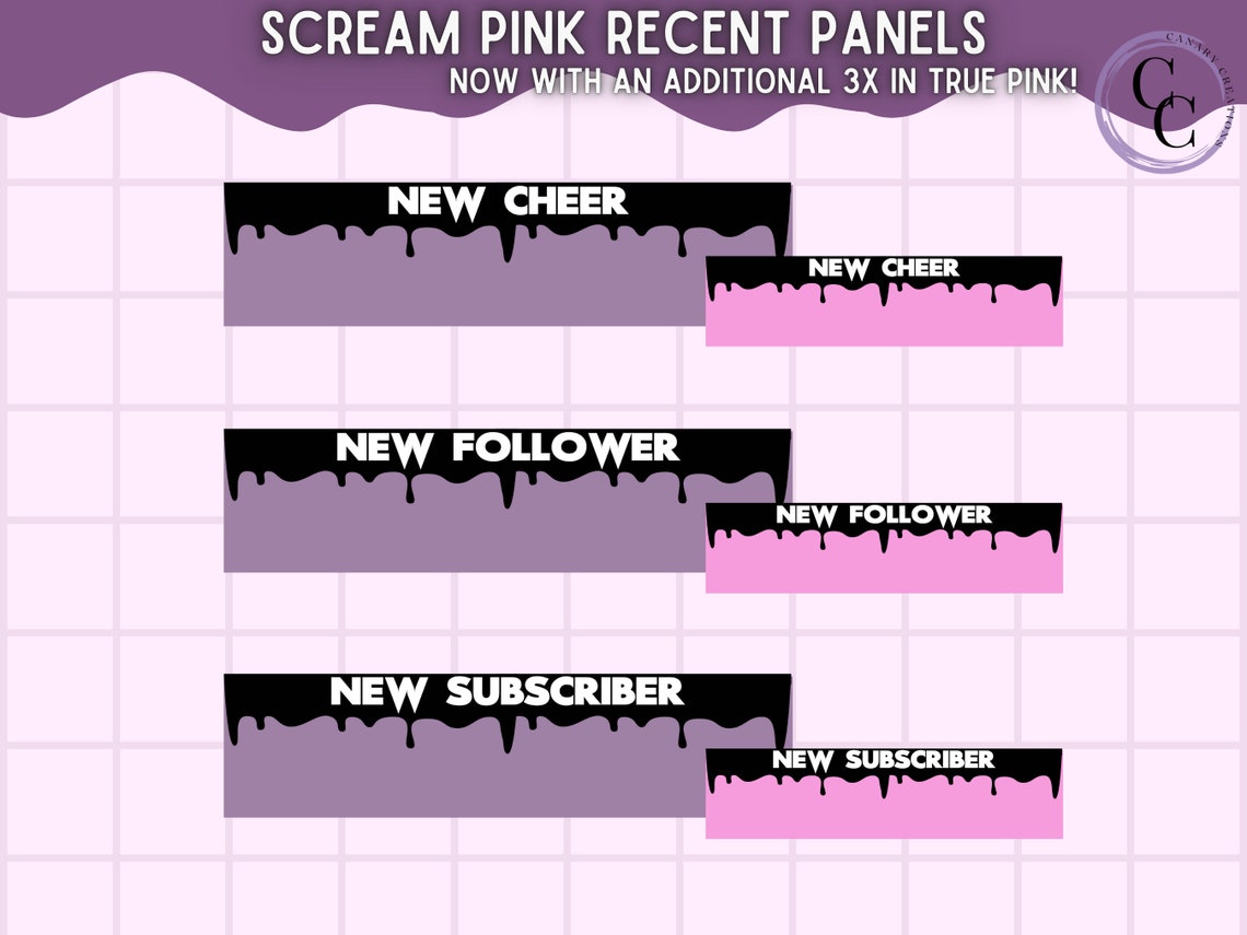 Scream Pink Stream Overlay Pack - Animated Stream Scenes, Twitch ...