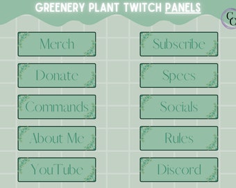 Green Neon Twitch Panels Streaming Custom Twitch PNG Panels - Etsy