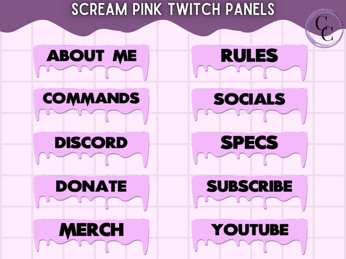Scream Pink Twitch Panels for Streaming - Etsy