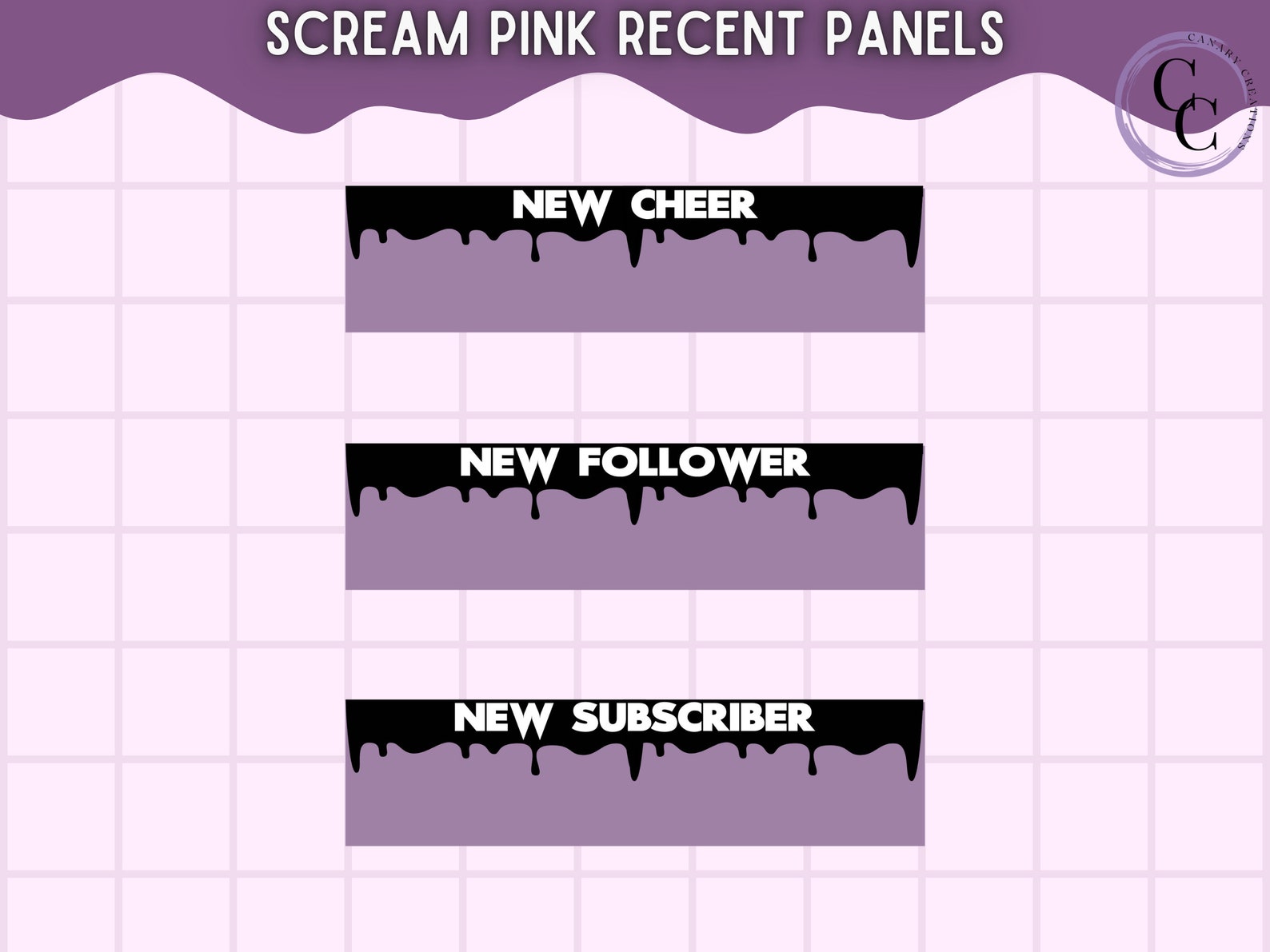 Scream Pink Stream Overlay Pack Animated Stream Scenes, Twitch Overlays ...