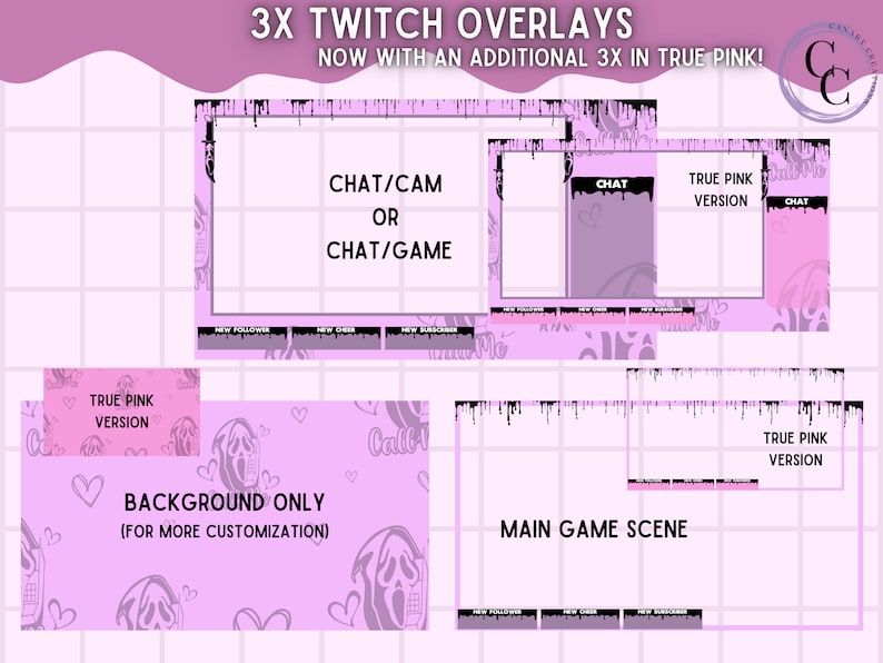 Scream Pink Stream Overlay Pack - Animated Stream Scenes, Twitch ...
