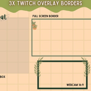 Earthy Plants Stream Overlay Pack - Animated Stream Scenes, Twitch ...