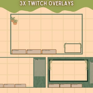 Earthy Plants Stream Overlay Pack - Animated Stream Scenes, Twitch ...