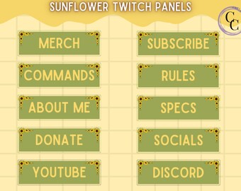 24x Twitch Panels Yellow Neon Panels Cute Twitch Panels Clean Neon ...