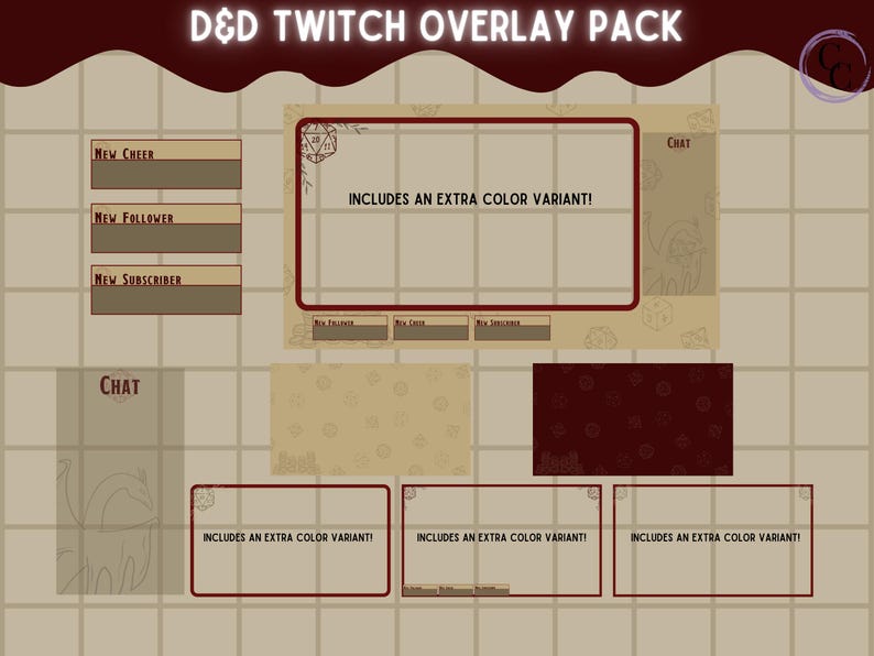 D&D Stream Overlay Pack - Animated Stream Scenes, Twitch Overlays ...