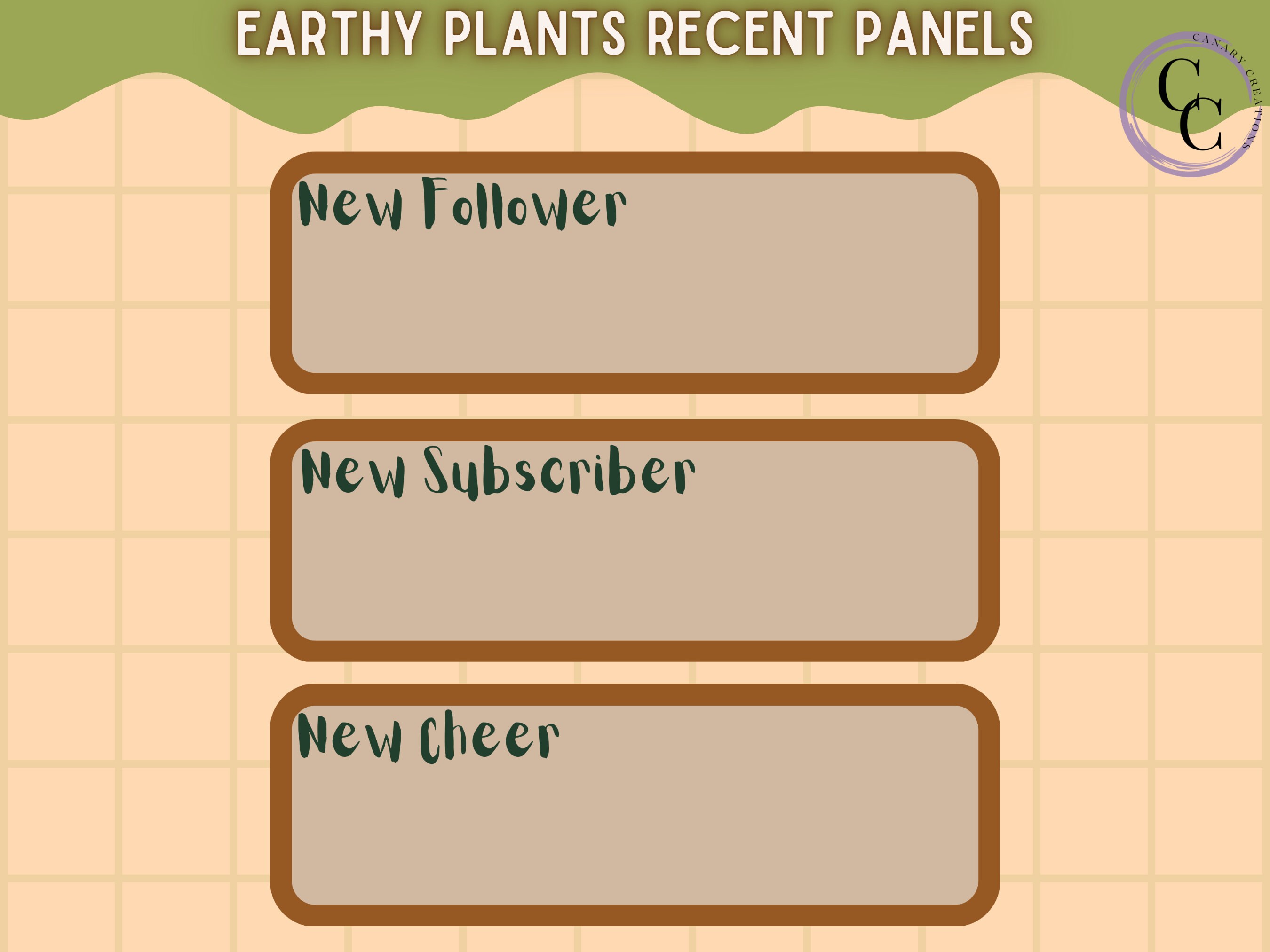 Earthy Plants Stream Overlay Pack - Animated Stream Scenes, Twitch ...