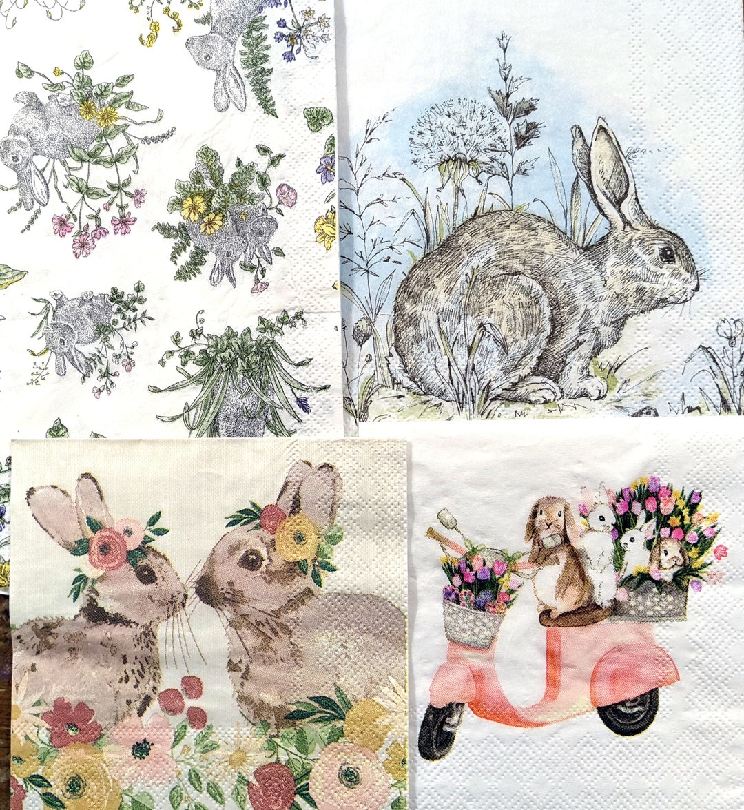 Paper Napkins Fodder for Collage, Decoupage, Ephemera for Scrapbooking ...