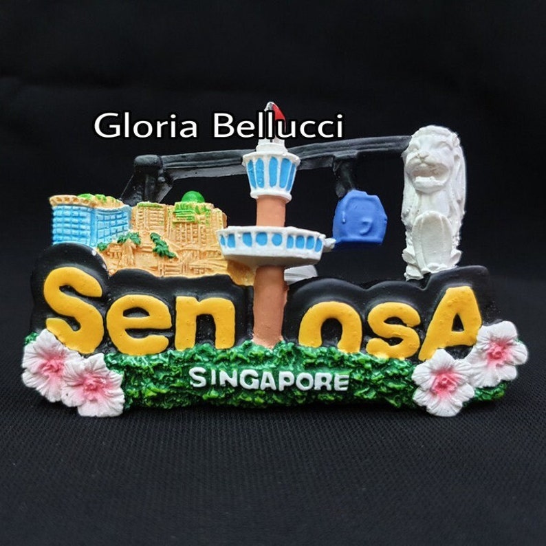 Fridge Magnet Singapore Landmark the Merlion, Marina Bay, Sentosa 3D ...