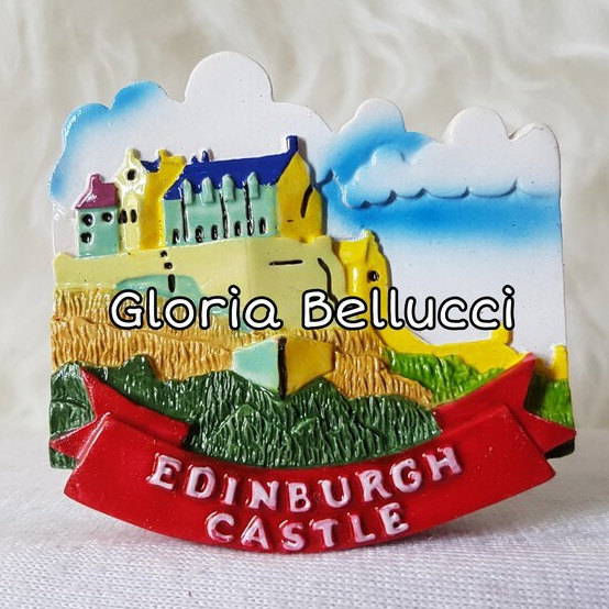 Fridge Magnet Scotland Landmark Icon Edinburgh and Stirling Castle 3D ...
