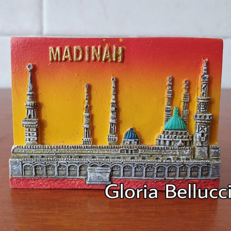 Fridge Magnet Saudi Arabia, Mecca, Madinah Landmark Icon Kaaba, Nabawi ...
