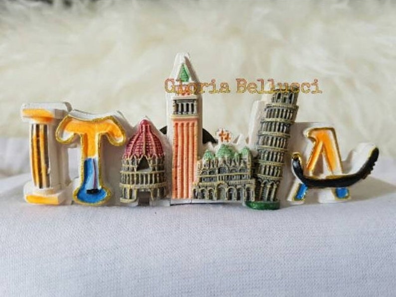 Fridge Magnet Italy, Rome, Florence, Kotor Landmark Icon Pisa Tower 3D ...
