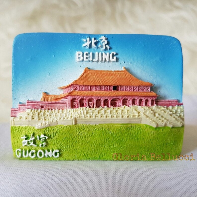 Fridge Magnet China, Hong Kong, Beijing Landmark Icon Junk Boat, Buddha ...