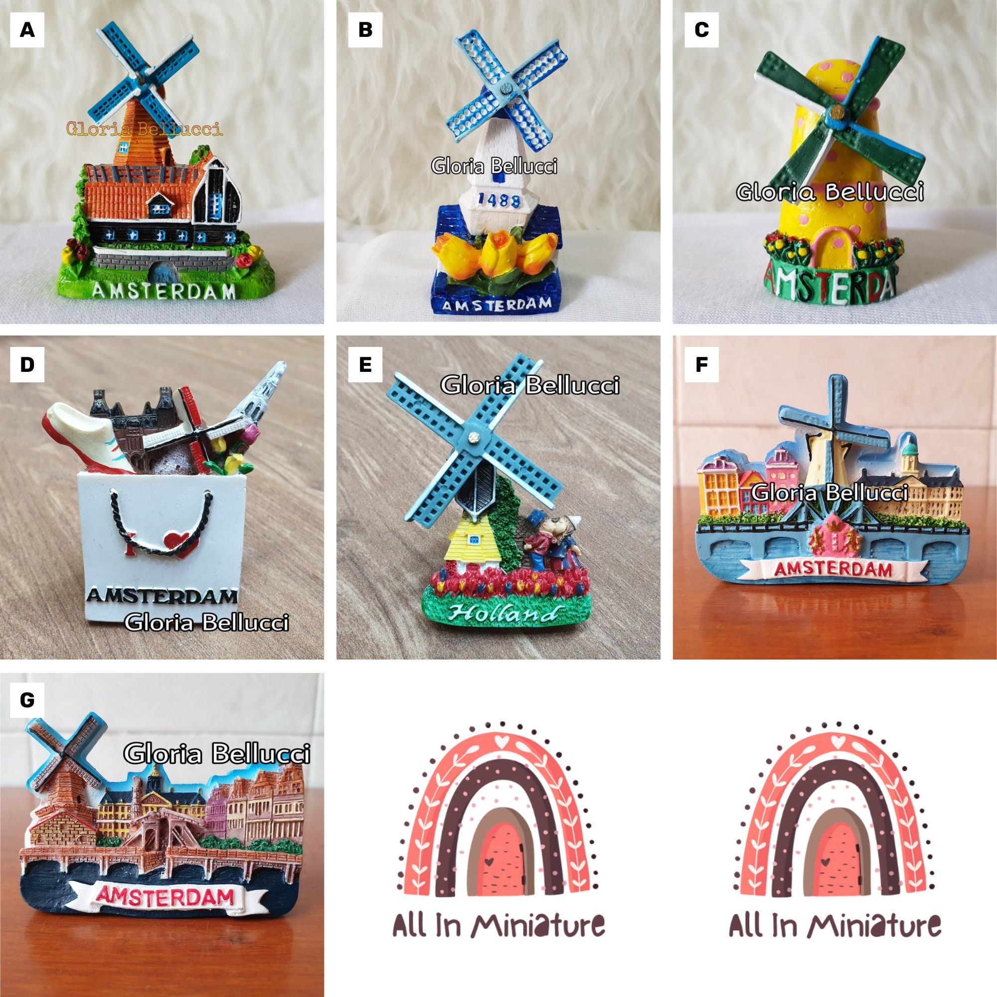 Fridge Magnet Netherlands, Holland, Amsterdam Landmark Icon Keukenhof ...