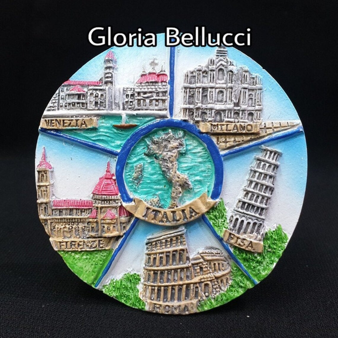 Fridge Magnet Italy, Rome Landmark Icon Pisa Tower, Colosseum 3D Model ...