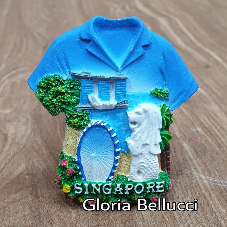 Fridge Magnet Singapore Landmark the Merlion, Marina Bay, Sentosa 3D ...