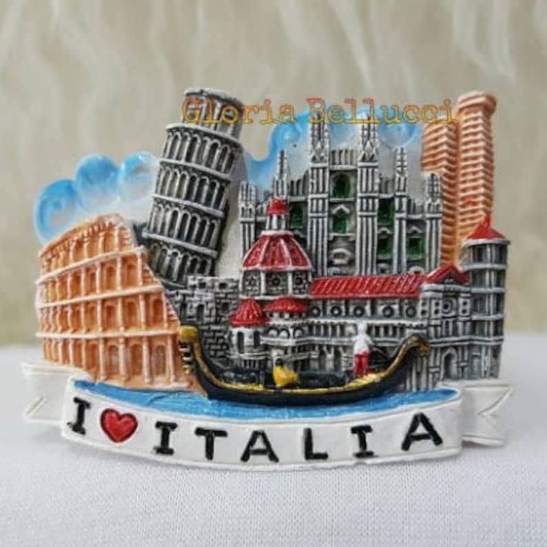 Fridge Magnet Italy, Milan, Rome Landmark Pisa Tower Icon 3D Model for ...