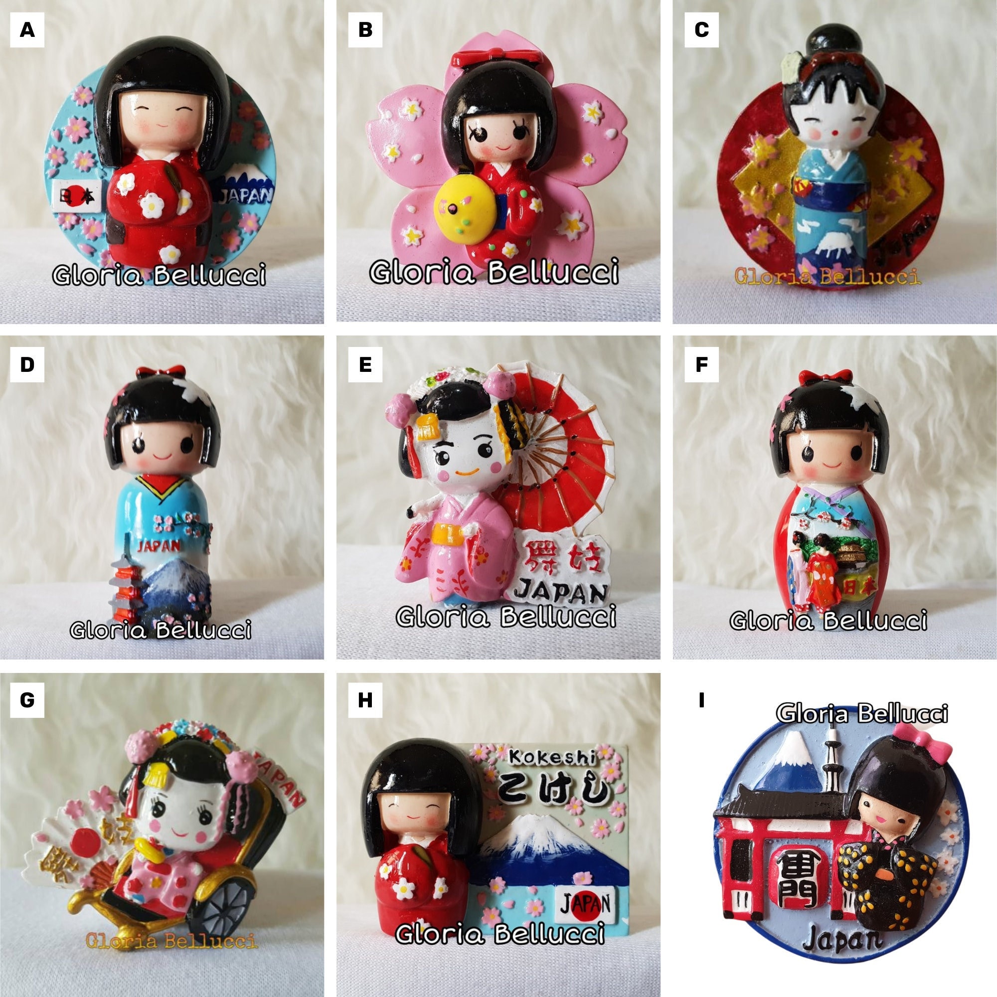 Fridge Magnet Japan Icon Cute Geisha, Cute Girl, Chibi, Cute Woman 3D ...