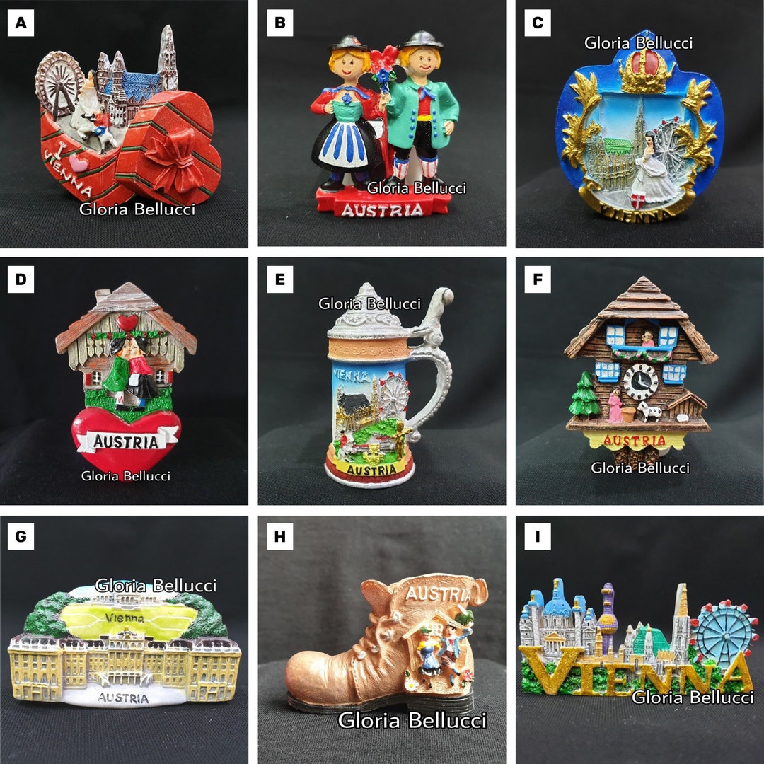 Fridge Magnet Austria, Vienna Landmark Icon Karlskirche, Schönbrunn ...