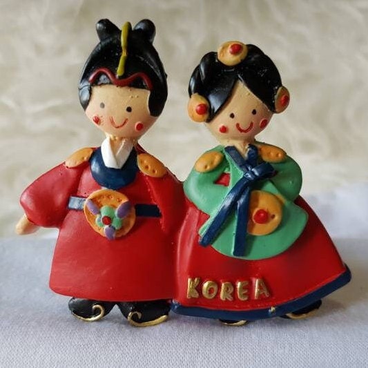 Fridge Magnet South Korea, Seoul Landmark Icon Hanbok, Gwanghwamun 3D ...