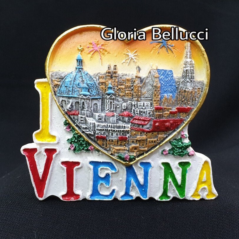 Fridge Magnet Austria, Salzburg, Vienna Landmark Icon Mozart, Cow 3D ...