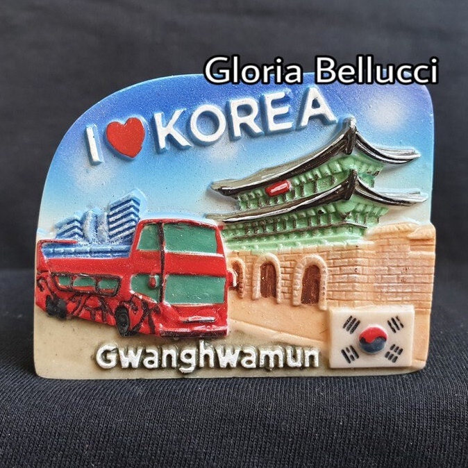 Fridge Magnet South Korea, Jeju Do, Seoul Landmark Icon Tower 3D Model ...