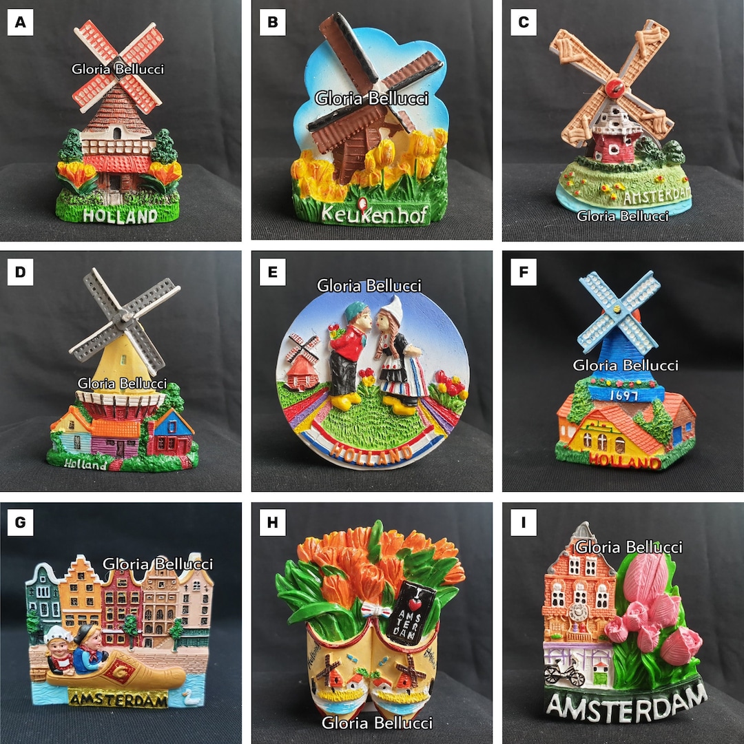 Fridge Magnet Netherlands, Holland, Amsterdam Landmark Icon Keukenhof ...
