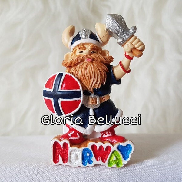 Fridge Magnet Norway, Oslo Landmark Icon Viking, Polar Bear, North Cape ...