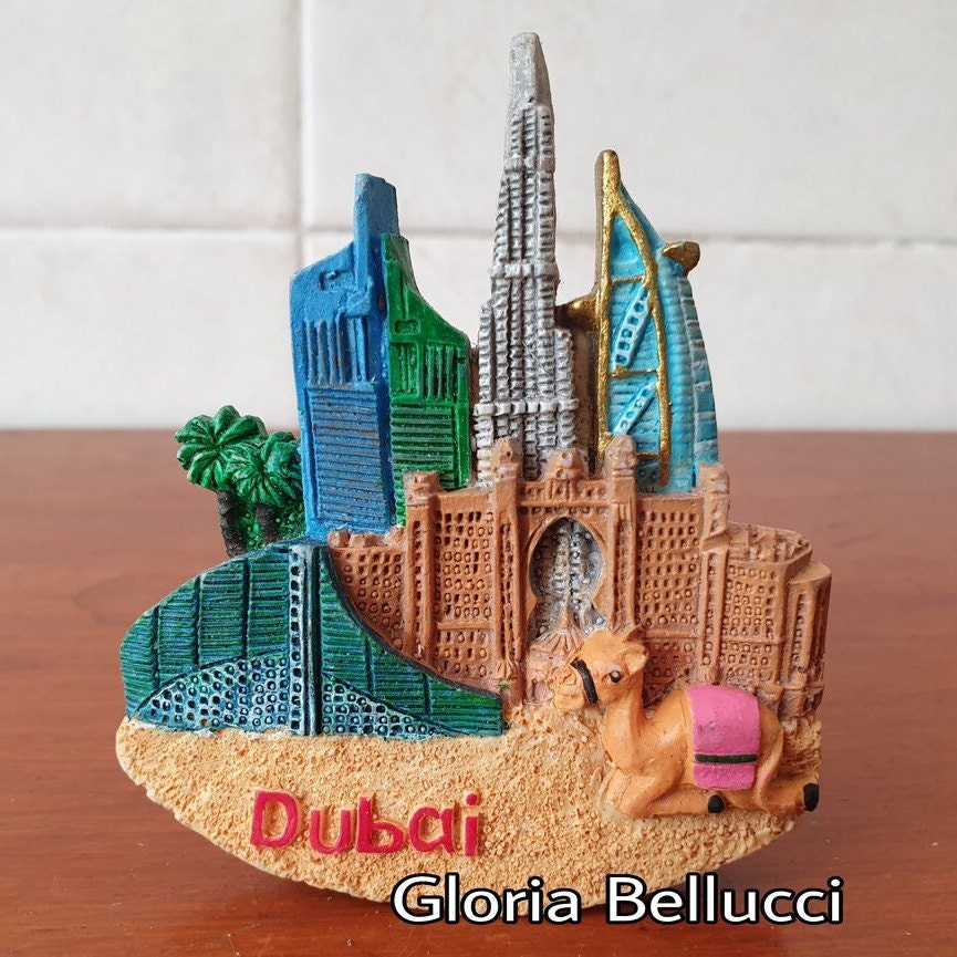 Fridge Magnet Dubai, Bahrain Landmark Icon Burj Khalifa, Burj Al Arab ...