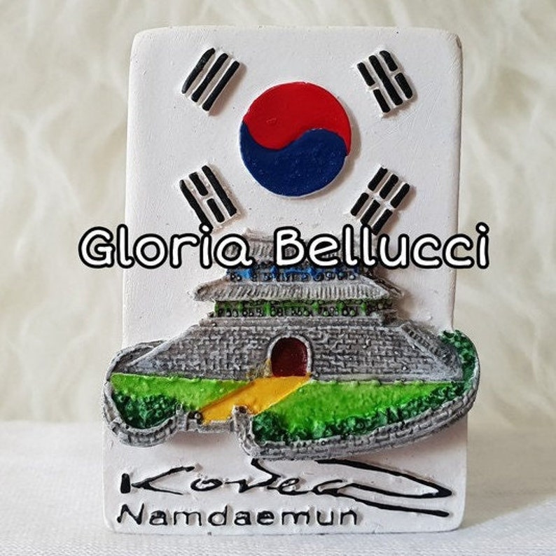 Fridge Magnet South Korea, Seoul, Namdaemun Landmark Icon Hanbok 3D ...