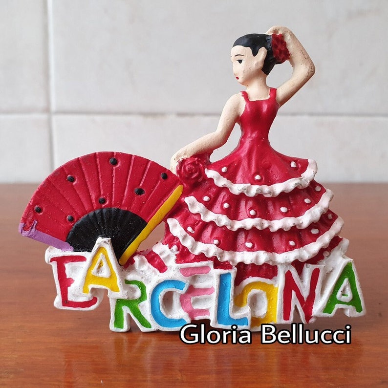 Fridge Magnet Spain, Barcelona, Sevilla Landmark Icon 3D Model for ...