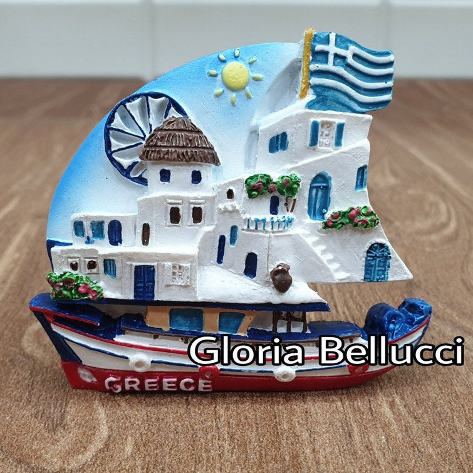 Fridge Magnet Greece, Santorini, Athens Landmark Icon Parthenon ...