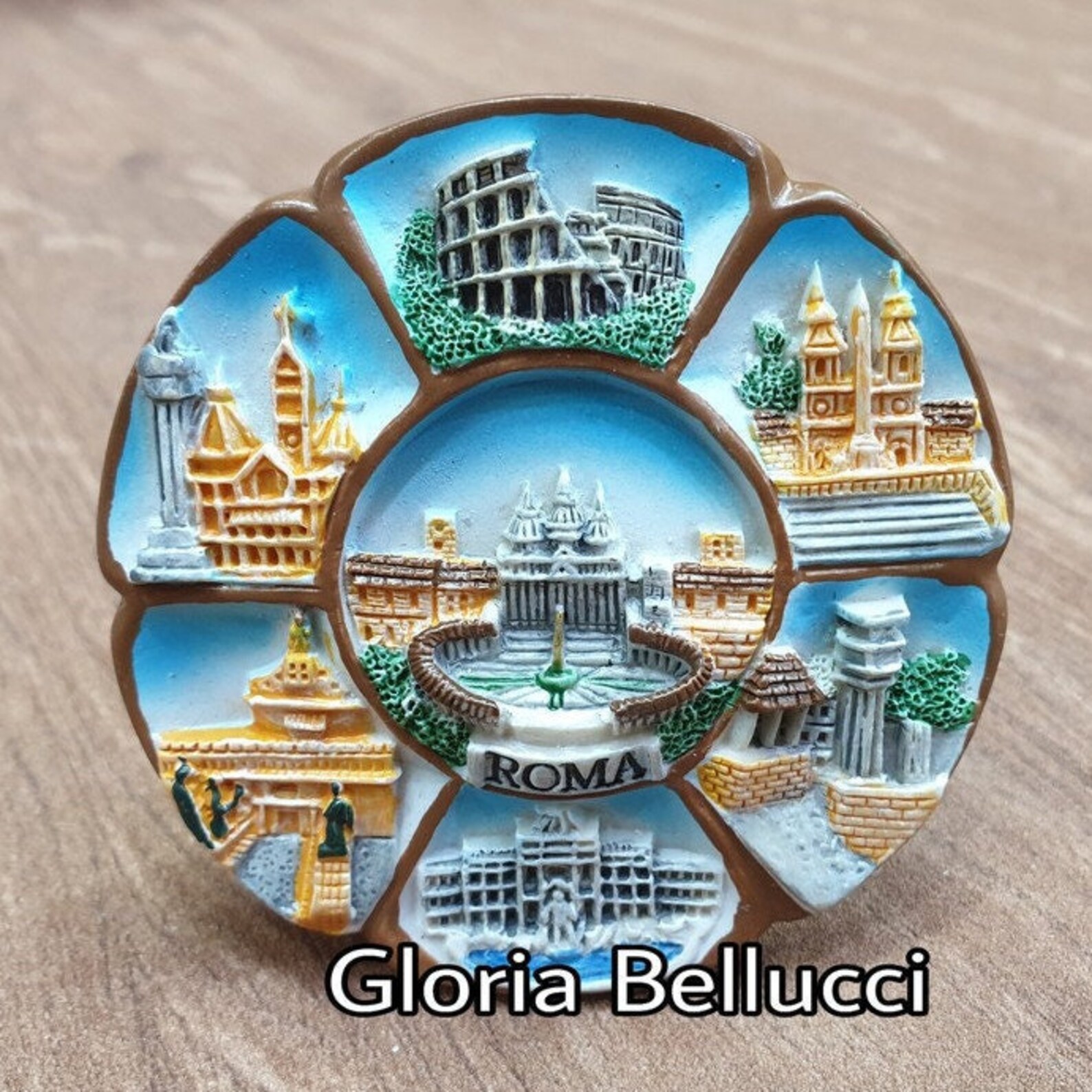 Fridge Magnet Italy, Rome Landmark Icon Pisa Tower, Colosseum 3D Model ...