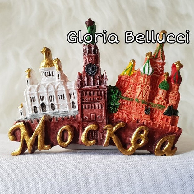 Fridge Magnet Russia, Moscow, Mockba Landmark Icon 3D Model for Travel ...