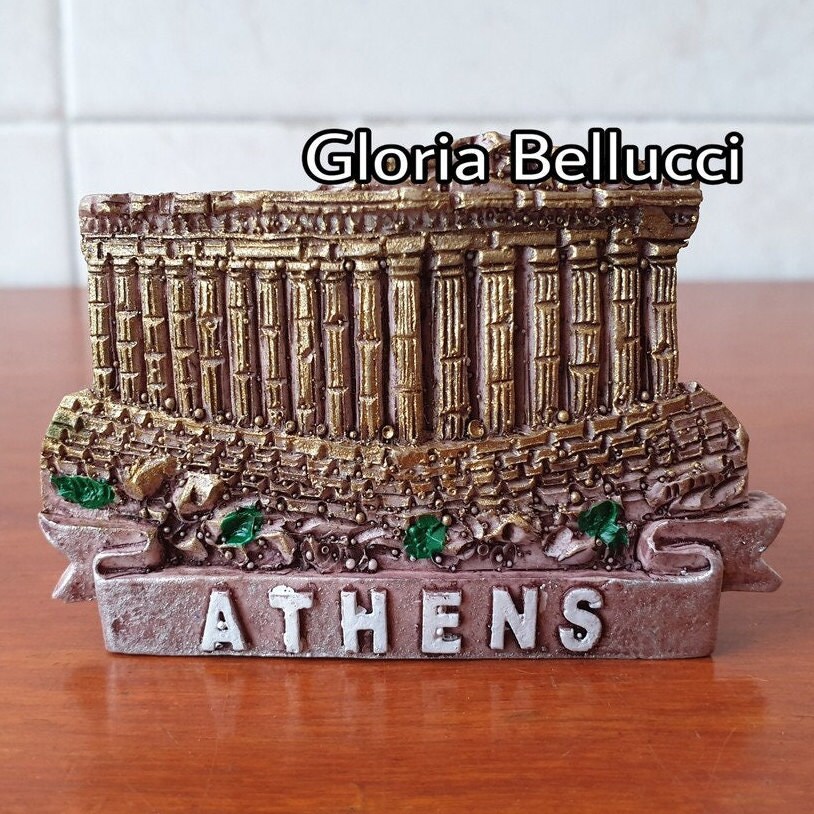 Fridge Magnet Greece, Santorini, Athens Landmark Icon Parthenon ...