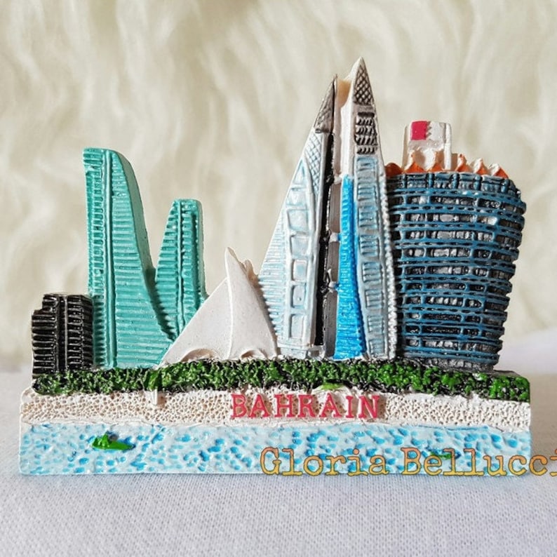 Fridge Magnet Dubai, Bahrain Landmark Icon Burj Khalifa, Burj Al Arab ...