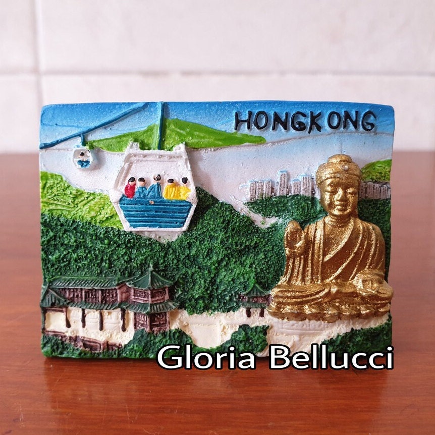Fridge Magnet China, Hong Kong, Beijing Landmark Icon Junk Boat, Buddha ...