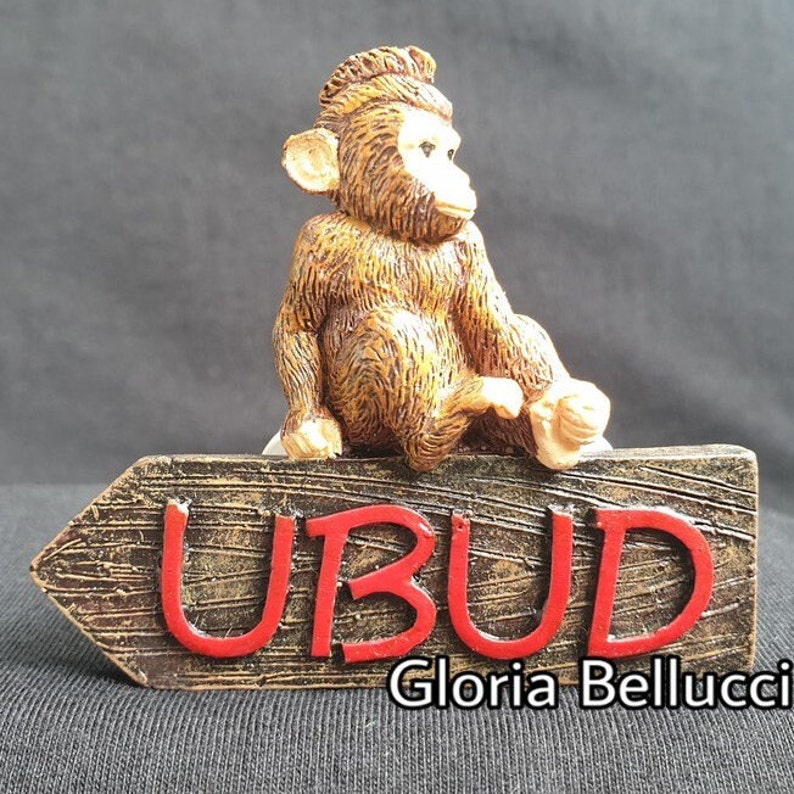 Fridge Magnet Indonesia, Bali, Ubud Landmark Icon Beach, Monkey 3D ...