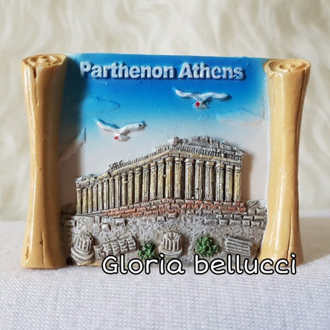 Fridge Magnet Greece, Santorini, Athens Landmark Icon Parthenon ...