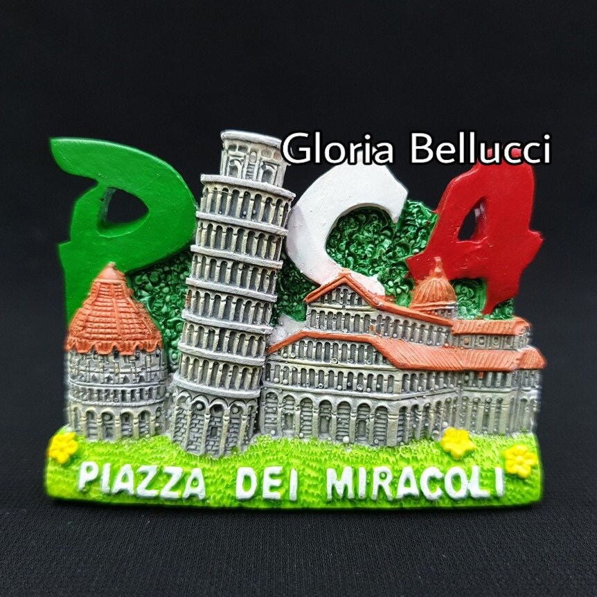 Fridge Magnet Italy, Rome Landmark Icon Pisa Tower, Colosseum 3D Model ...