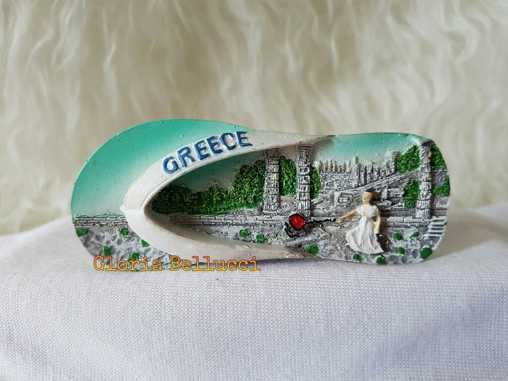 Fridge Magnet Greece, Santorini, Athens Landmark Icon Parthenon ...