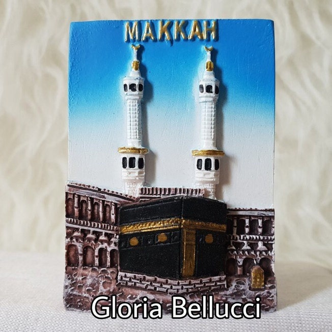 Fridge Magnet Saudi Arabia, Mecca, Madinah Landmark Icon Kaaba, Nabawi ...