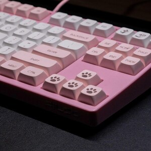 137pcs Cute Kitty Keycap Set,xda Profile,artisan Keycaps for Cherry MX ...