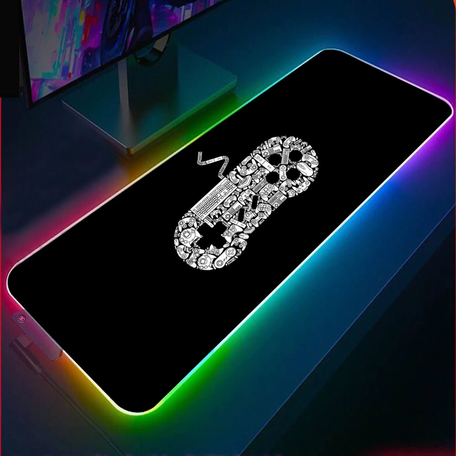 Game Controller RGB Gaming Mouse Pad, RGB Desk Pad, City LED RGB Mouse ...