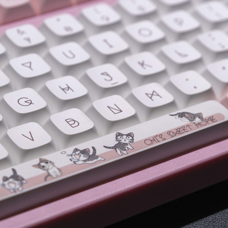 137pcs Cute Kitty Keycap Setxda Profileartisan Keycaps for - Etsy
