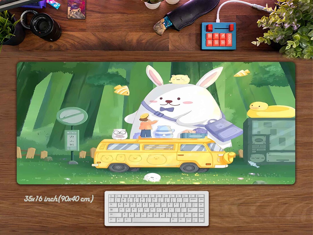 Cute Rabit Desk Pad3 Patterns,mouse Pad Xxl,desk Mat,kawaii Desk ...