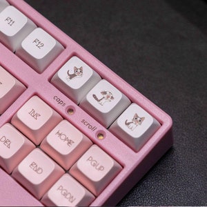 137pcs Cute Kitty Keycap Set,xda Profile,artisan Keycaps for Cherry MX ...